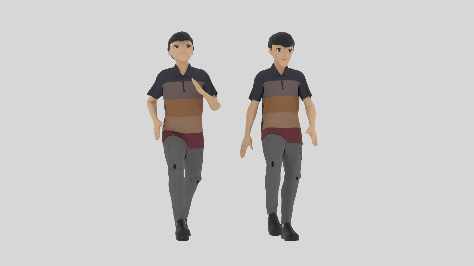 3D Cartoon Character Walking And Running Animation - TurboSquid 2004038