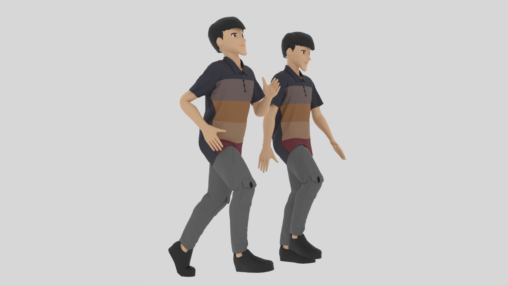 3D Cartoon Character Walking And Running Animation - TurboSquid 2004038