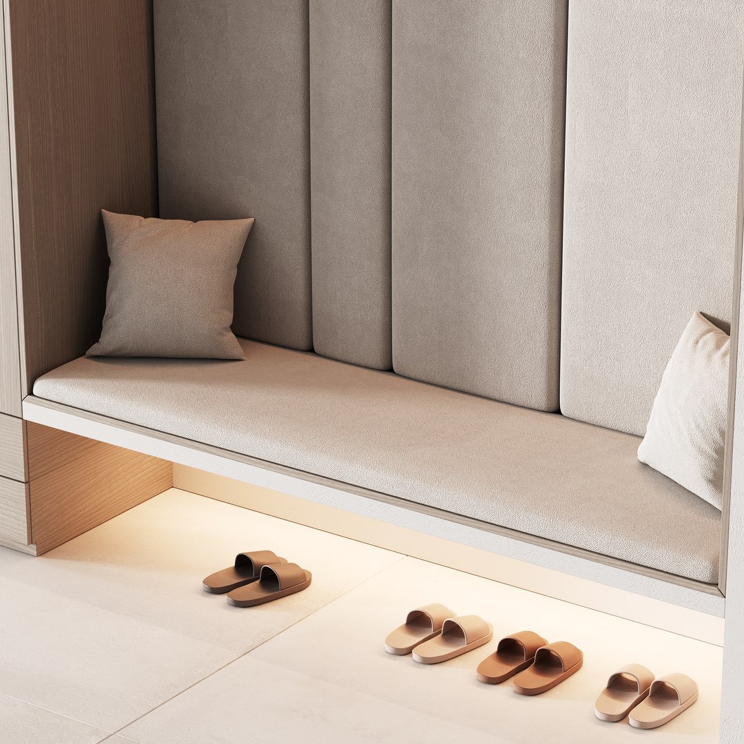 509 Hallway Zone 12 Minimal Modular Soft Wall Panels Hall Niche 3D ...