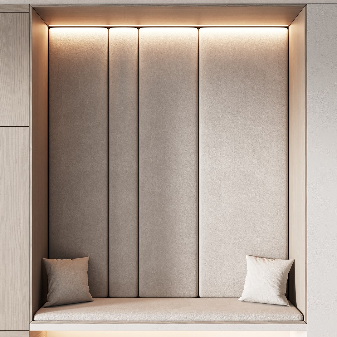 509 Hallway Zone 12 Minimal Modular Soft Wall Panels Hall Niche 3D ...