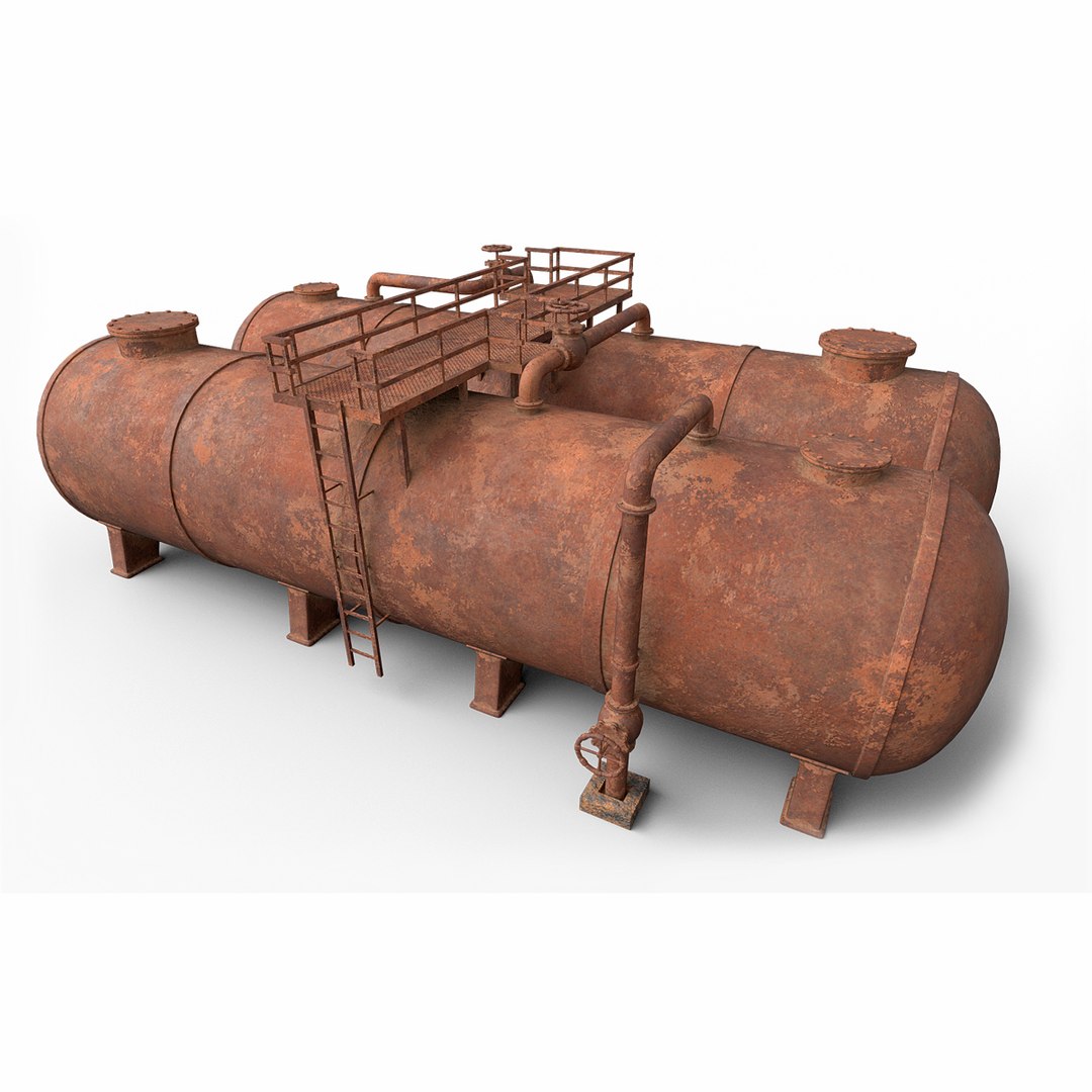 3D Rusty industrial tank model - TurboSquid 1880511