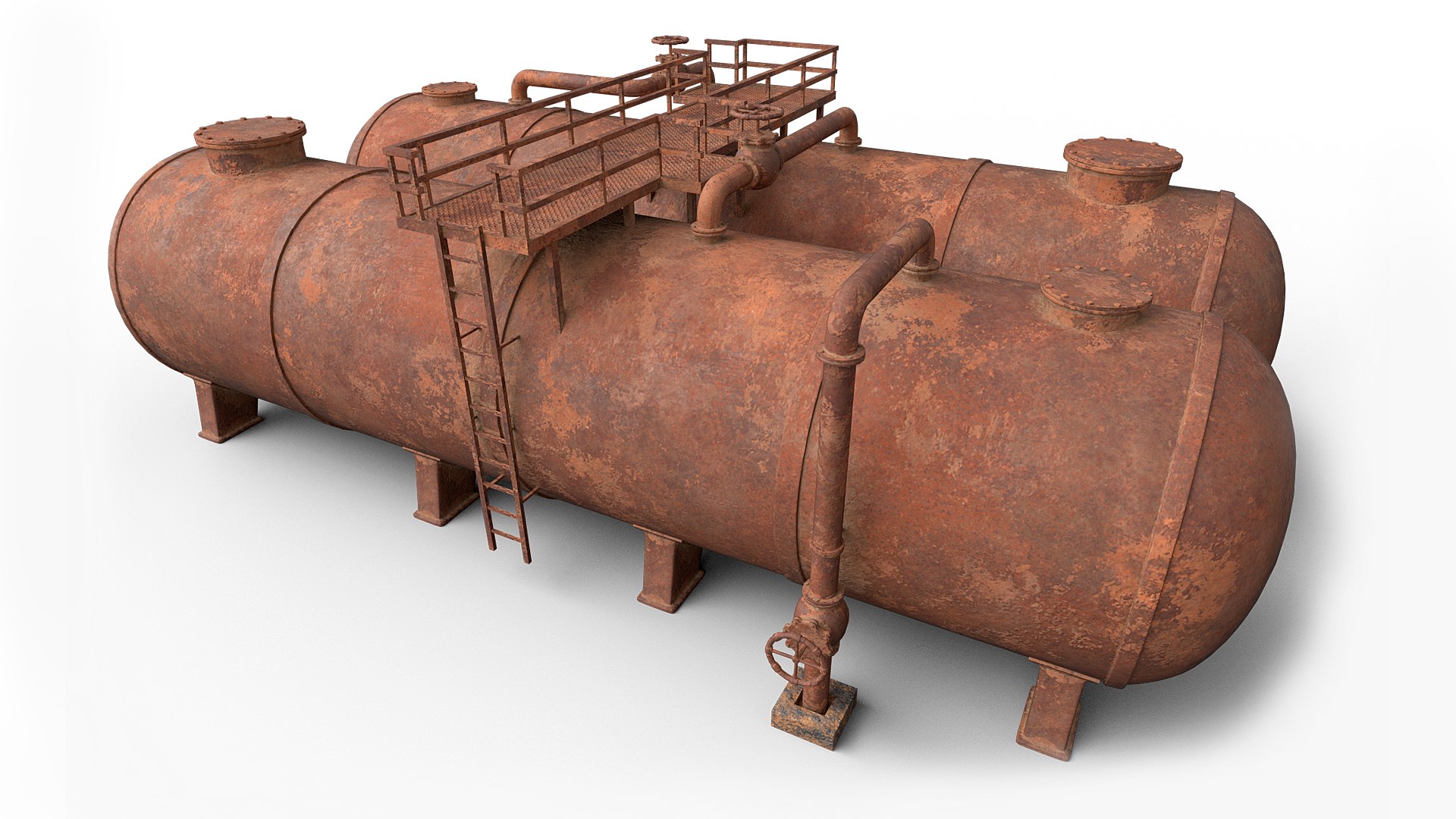 3D Rusty industrial tank model - TurboSquid 1880511