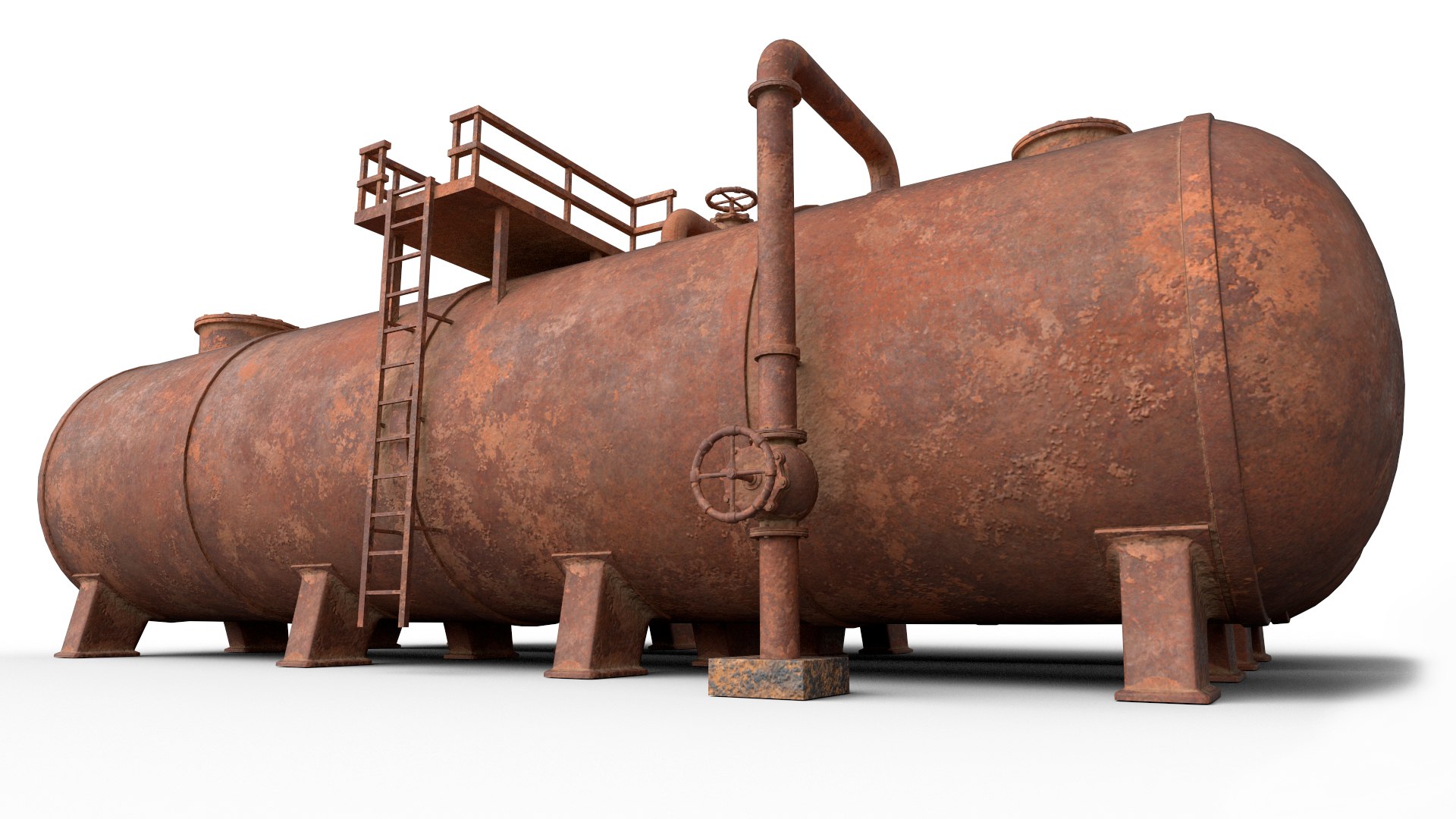 3D Rusty industrial tank model - TurboSquid 1880511