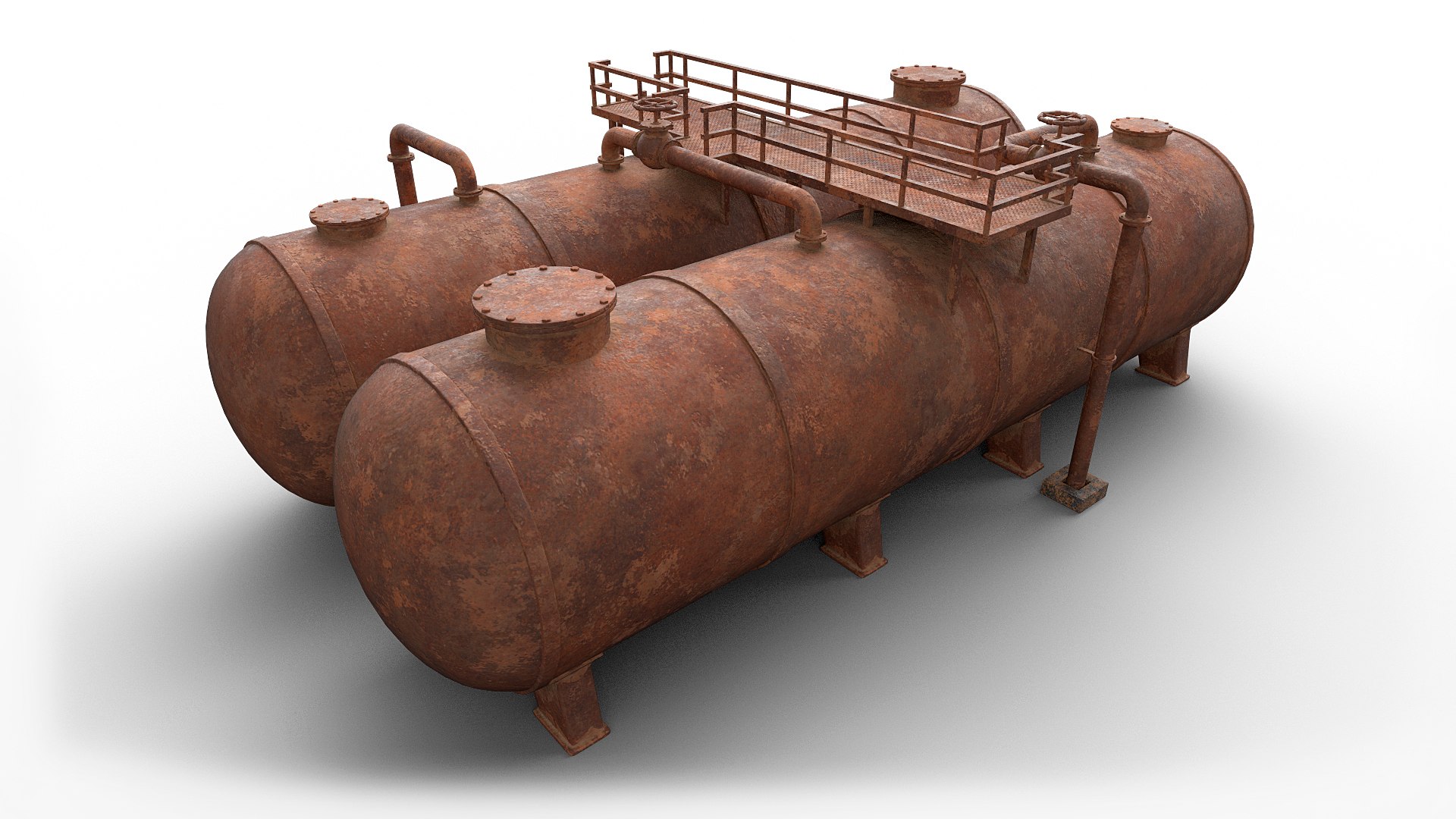 3D Rusty industrial tank model - TurboSquid 1880511