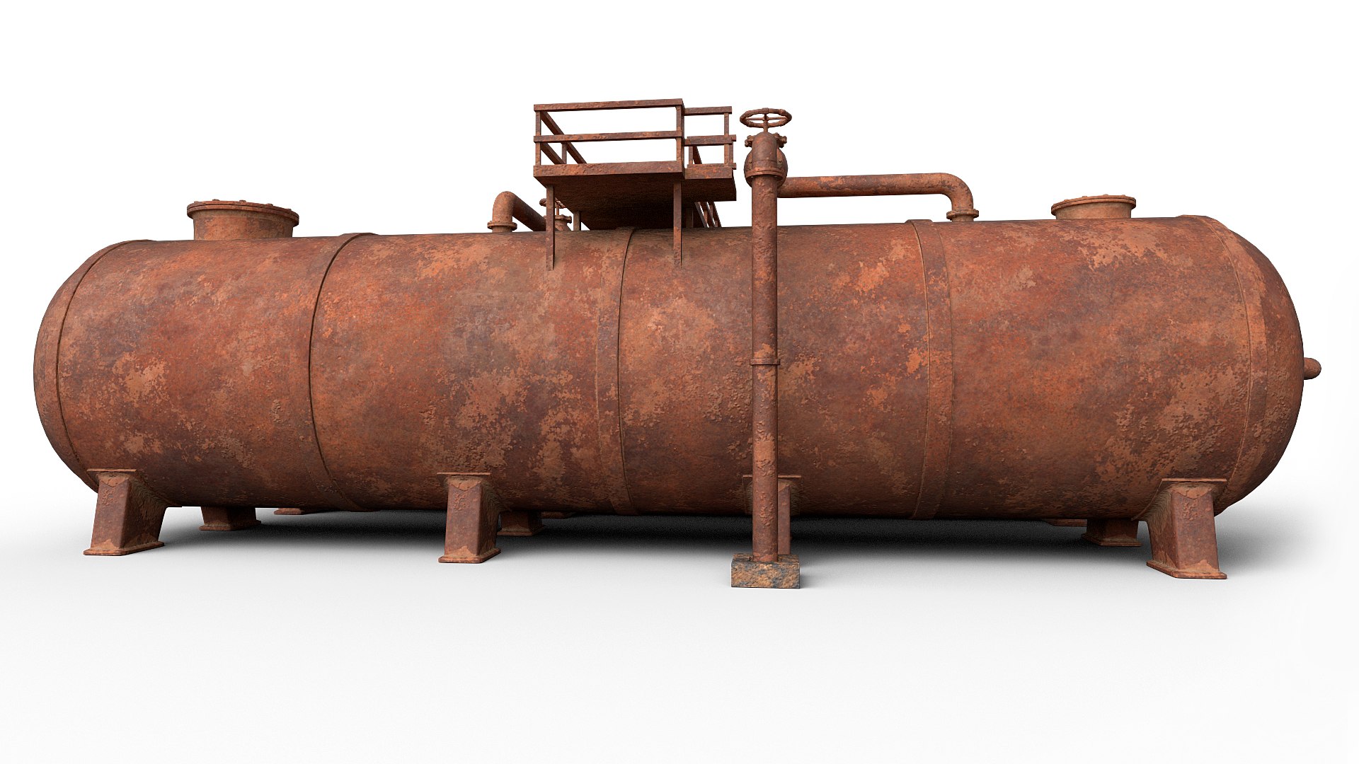 3D Rusty industrial tank model - TurboSquid 1880511
