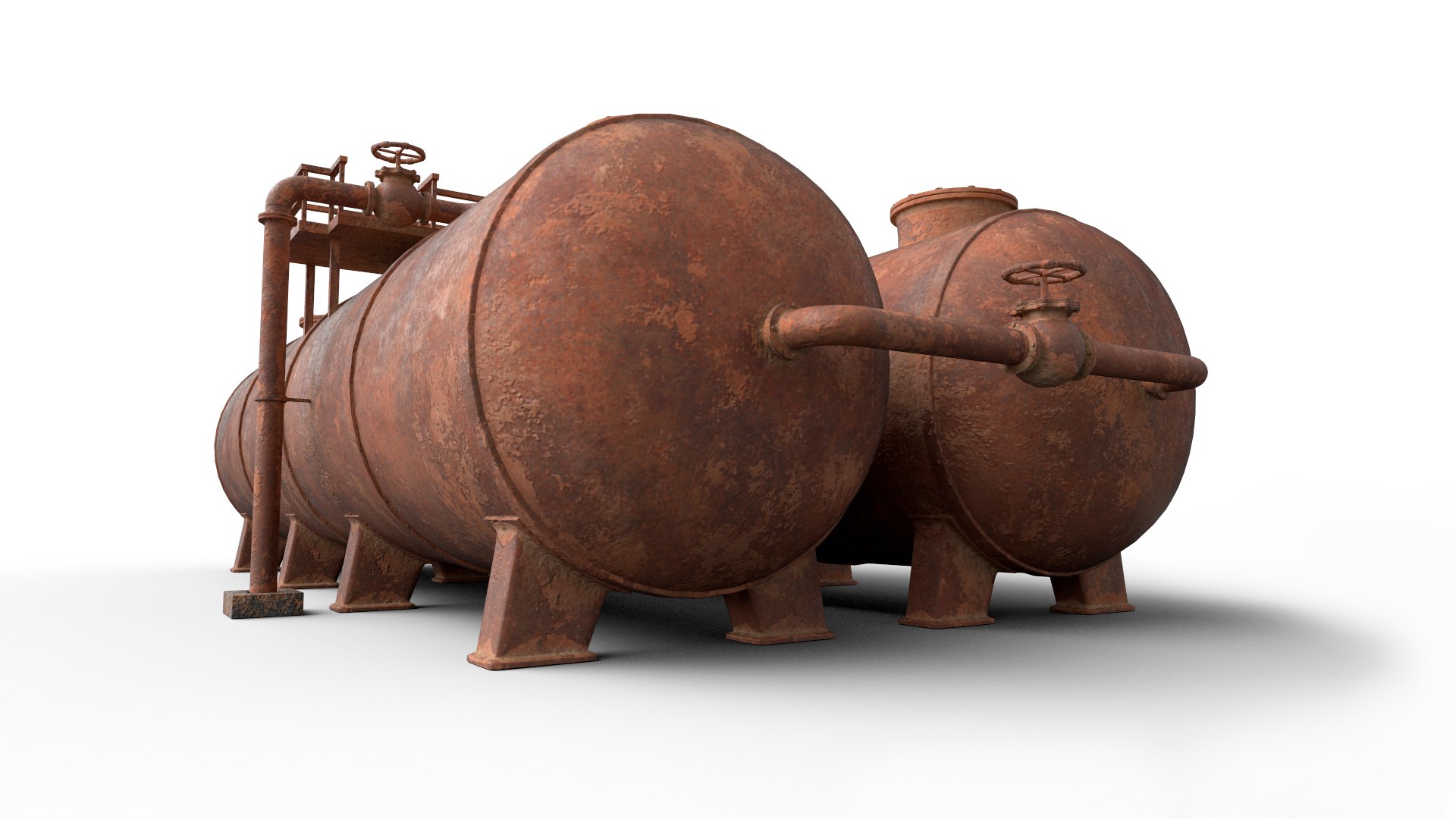 3D Rusty industrial tank model - TurboSquid 1880511