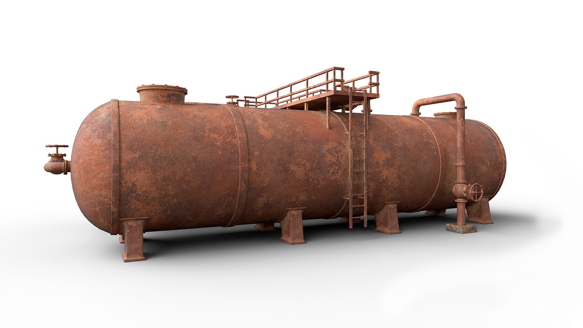 3D Rusty industrial tank model - TurboSquid 1880511