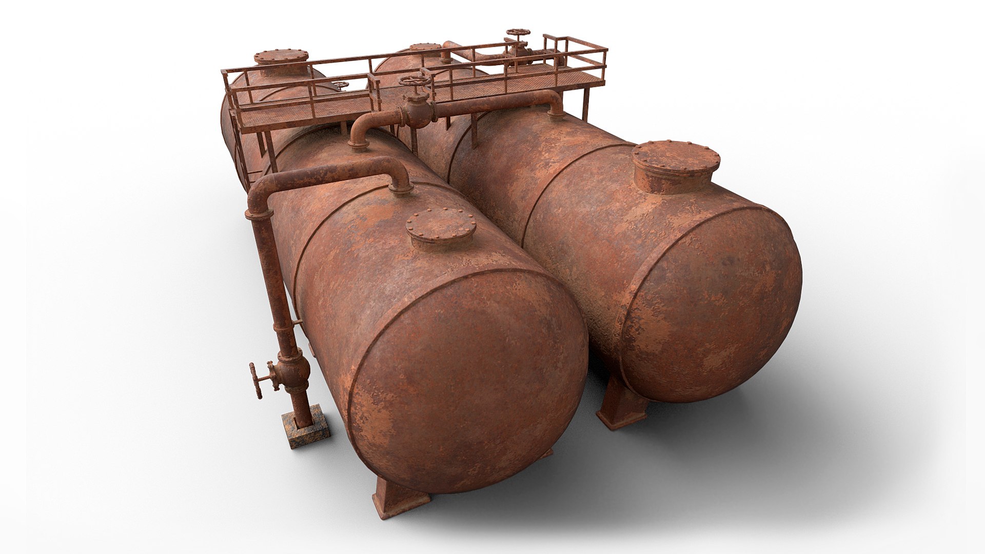 3D Rusty industrial tank model - TurboSquid 1880511