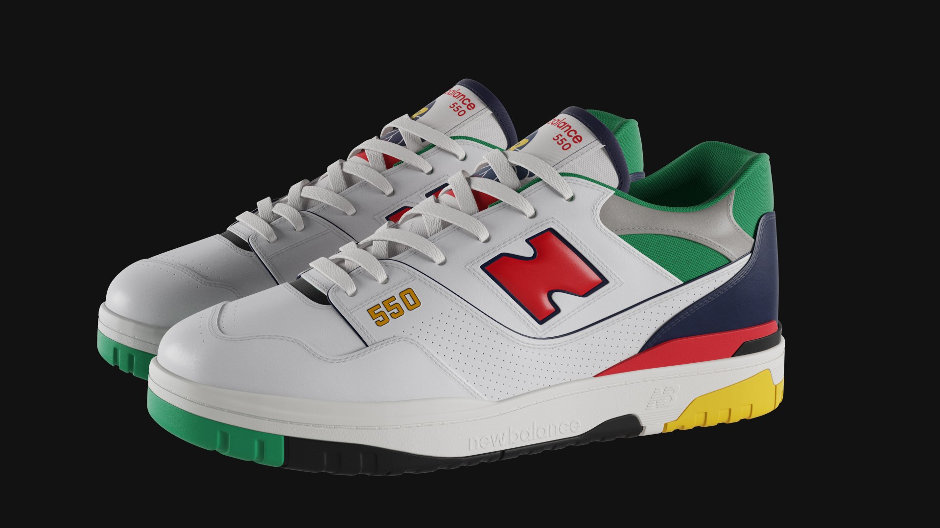 New Balance 550 Multicolor 3D model - TurboSquid 1975646