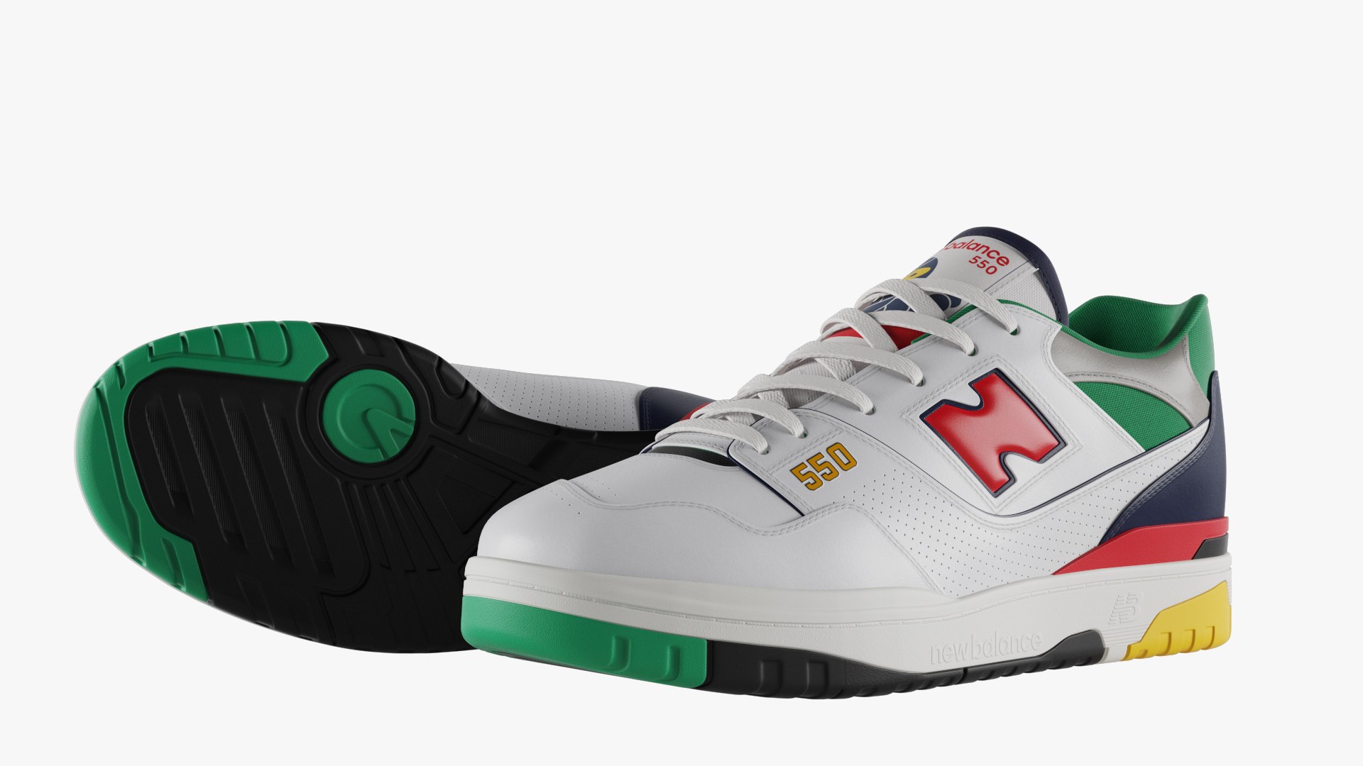New Balance 550 Multicolor 3D Model - TurboSquid 1975646
