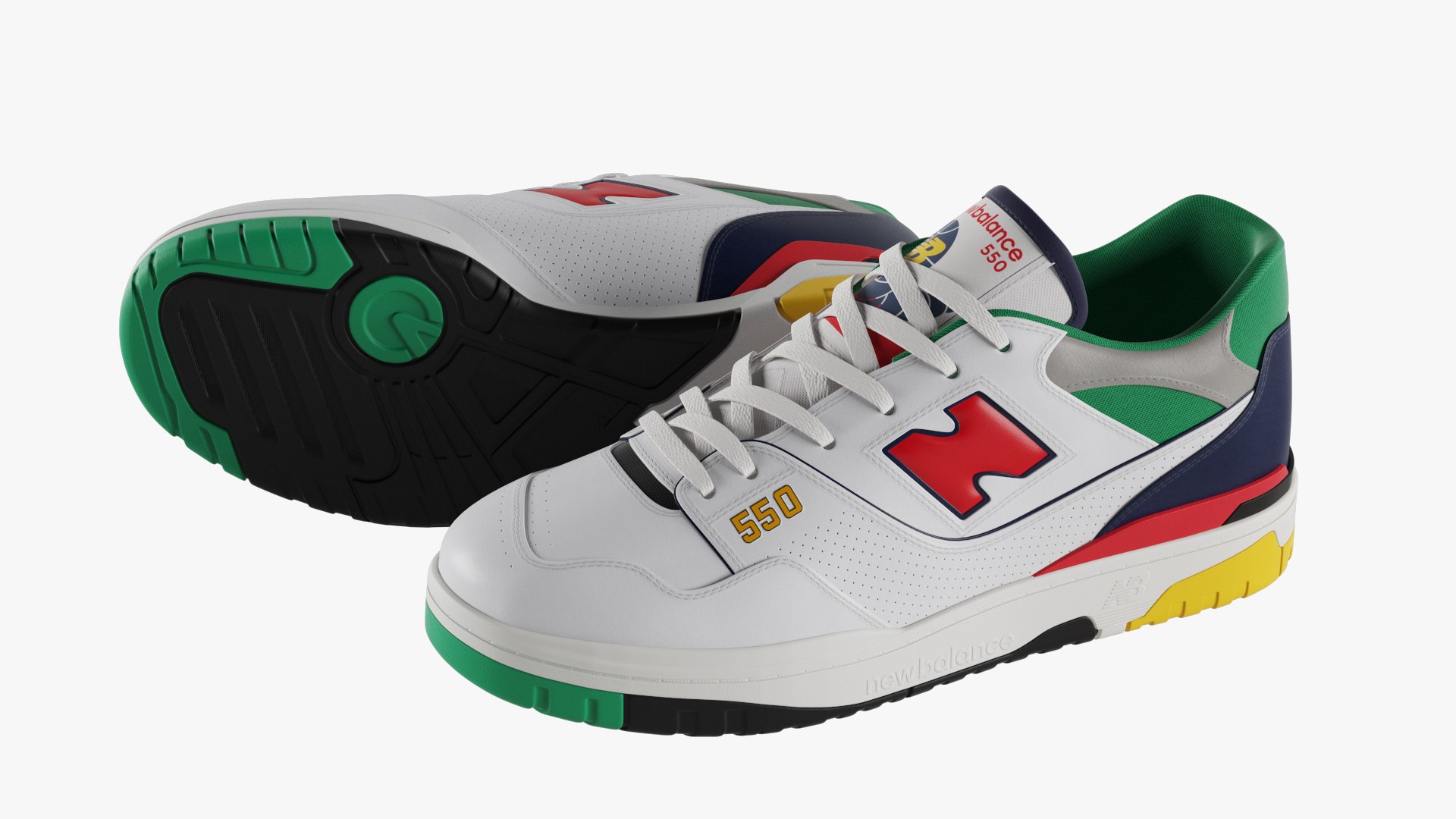 New Balance 550 Multicolor 3D Model - TurboSquid 1975646