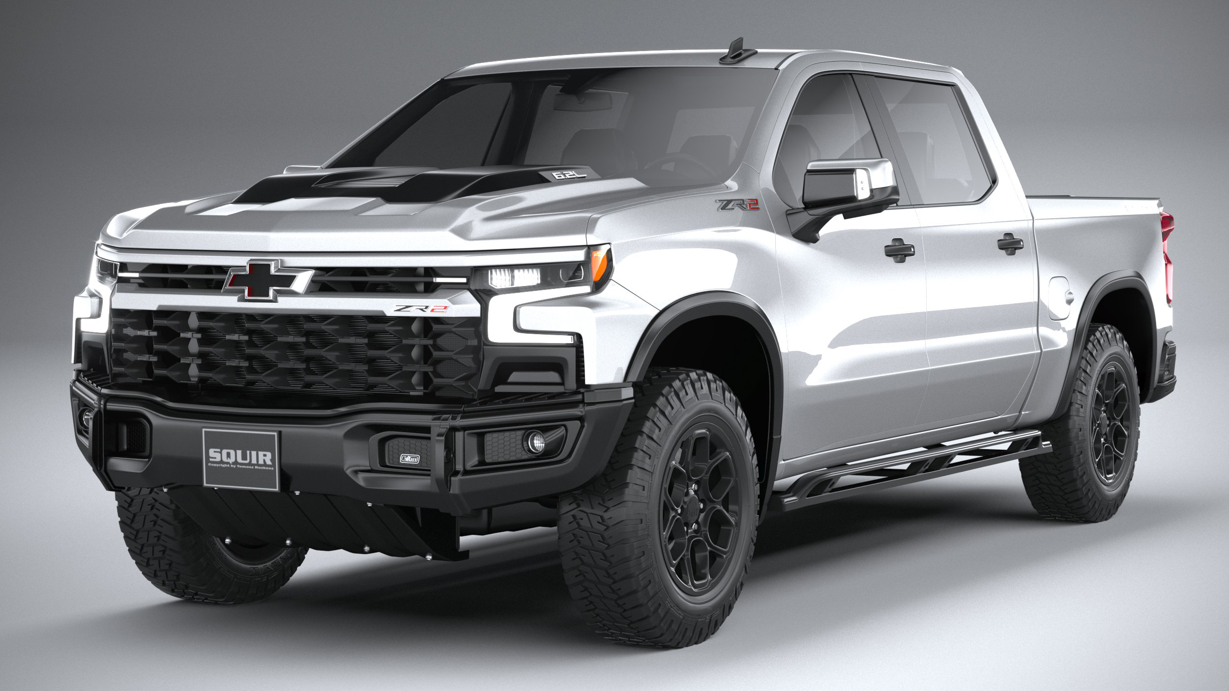 3D модель Chevrolet Silverado ZR2 Bison 2023 - TurboSquid 1986273