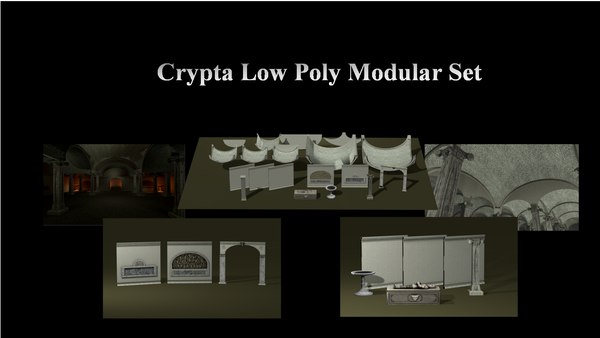 3d crypta modular set model