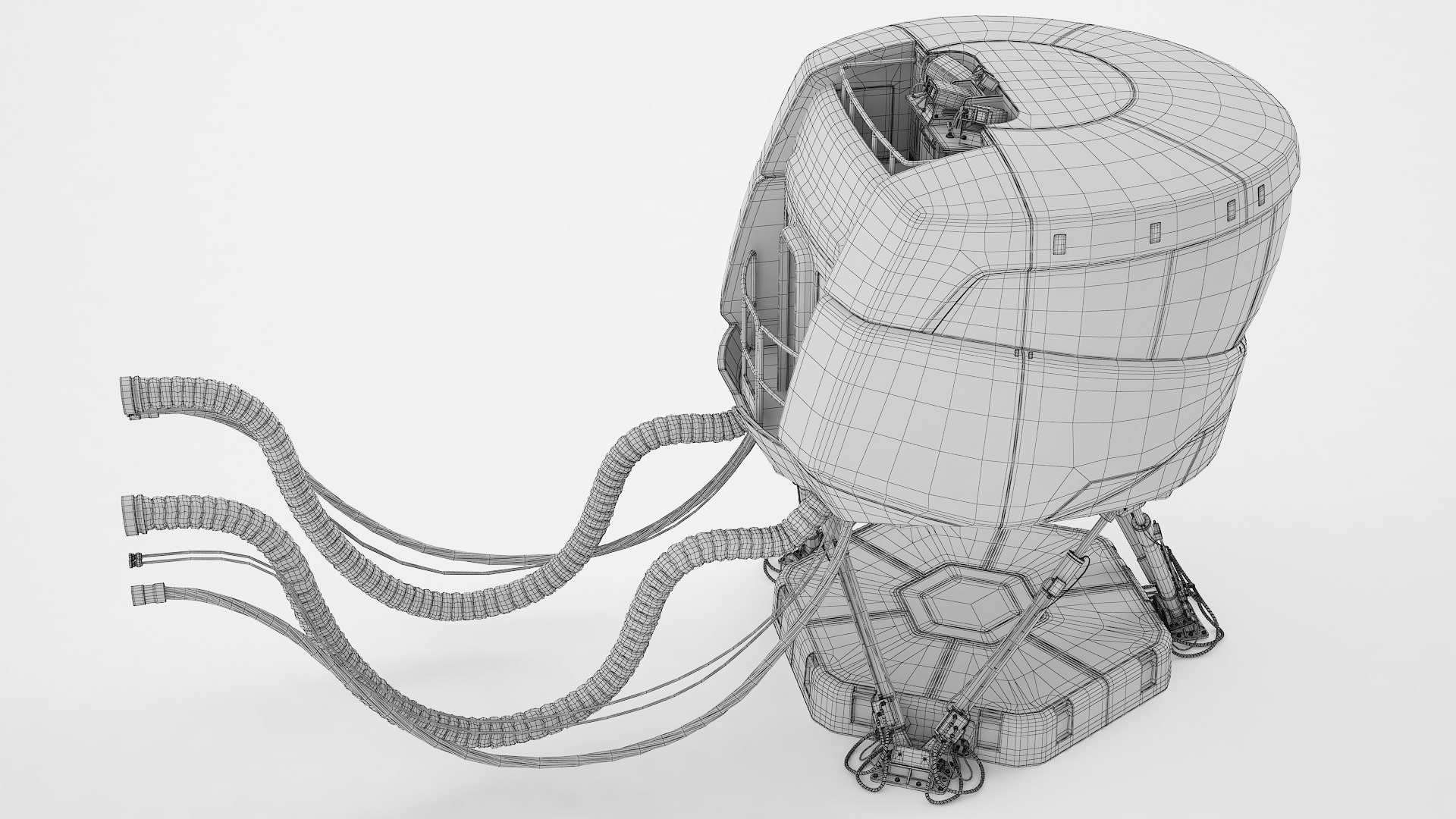 Airplane Simulator Machine 04 3D Model - TurboSquid 2013417