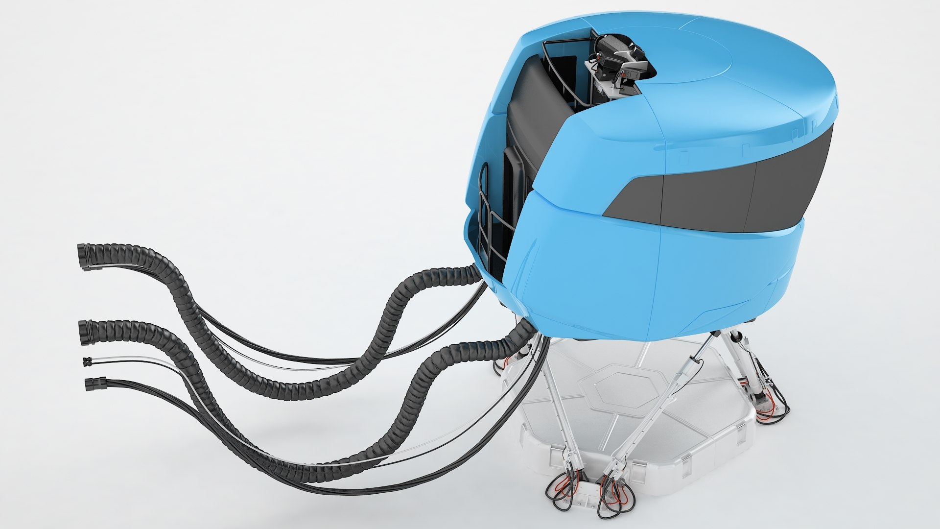 Airplane Simulator Machine 04 3D Model - TurboSquid 2013417