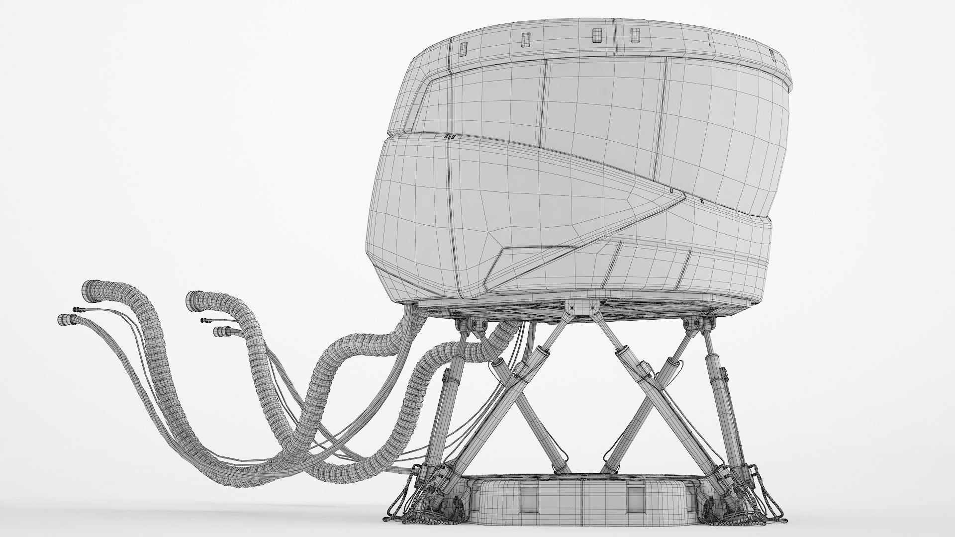 Airplane Simulator Machine 04 3D Model - TurboSquid 2013417