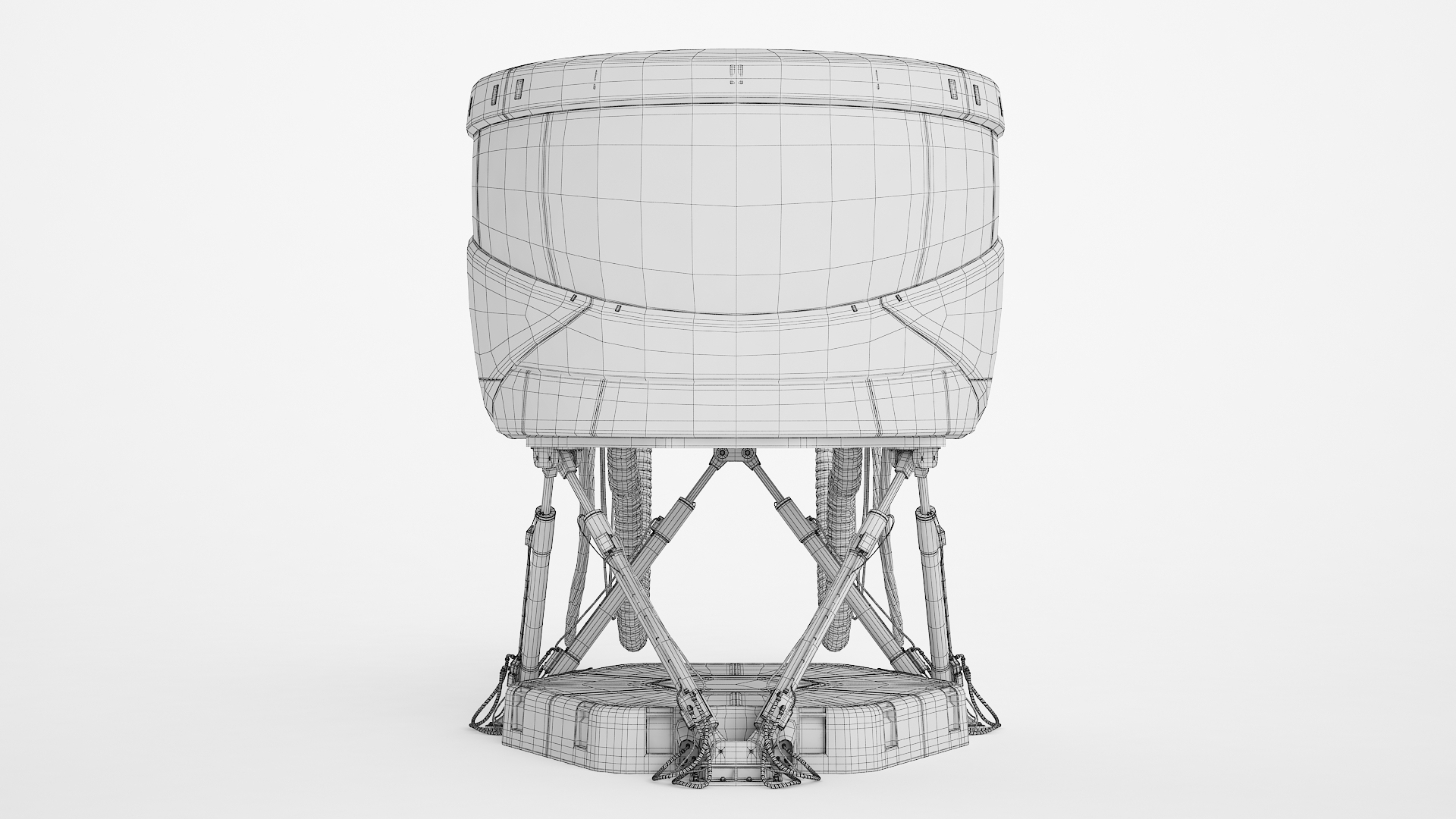 Airplane Simulator Machine 04 3D Model - TurboSquid 2013417