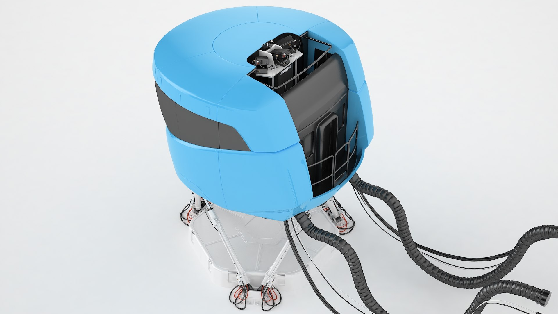 Airplane Simulator Machine 04 3D Model - TurboSquid 2013417