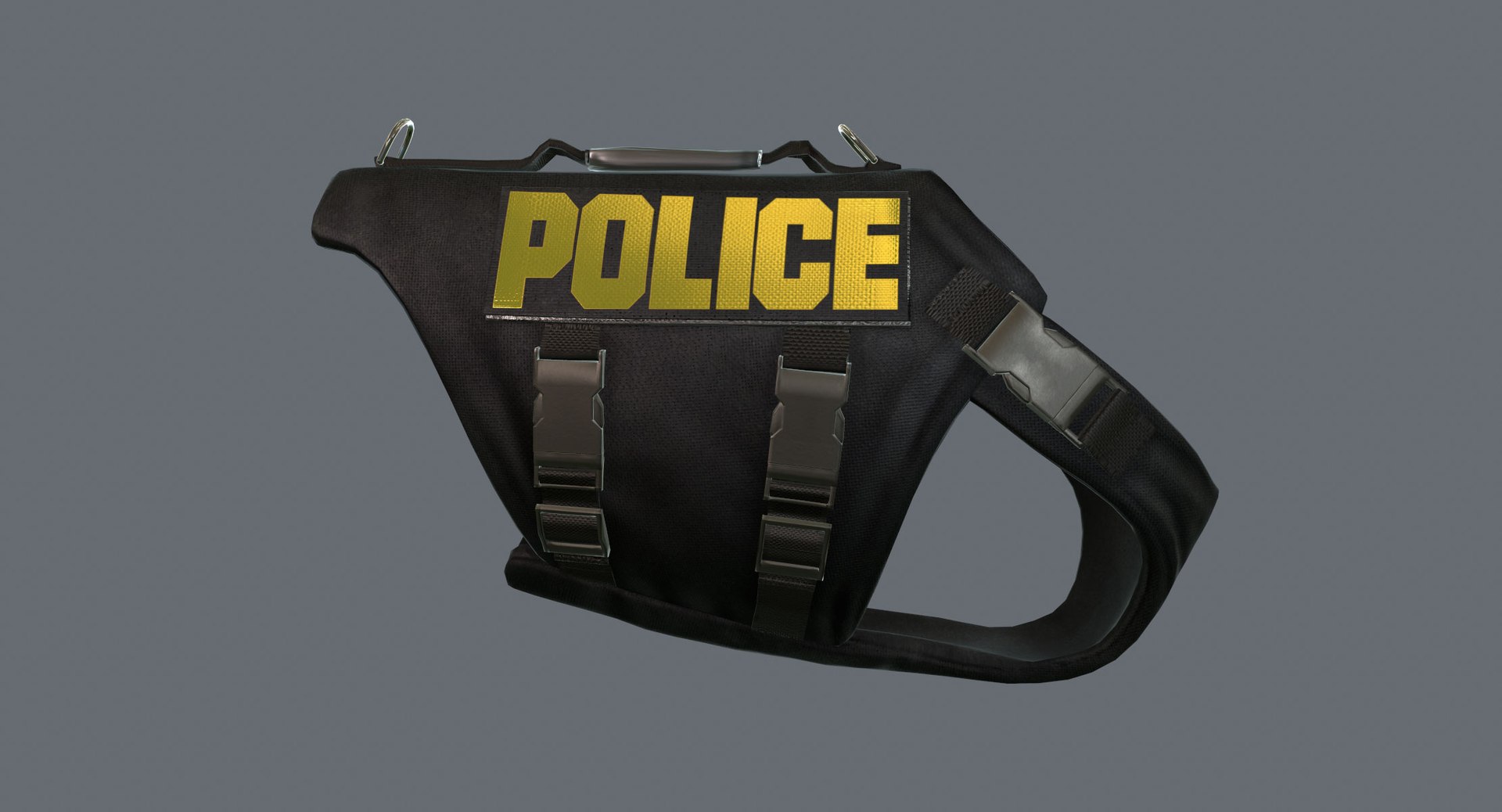 3d police dog body armor model