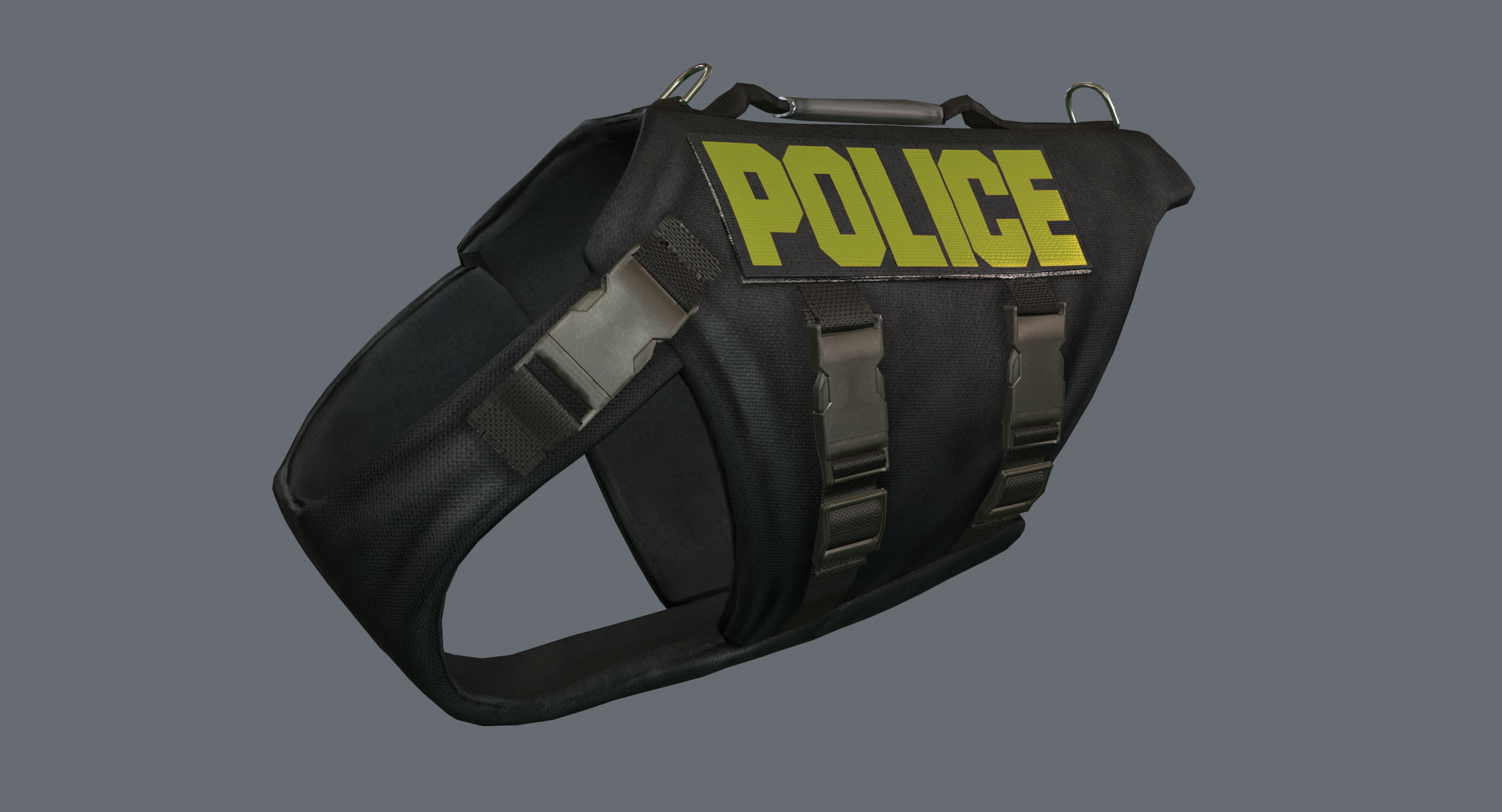 3d police dog body armor model