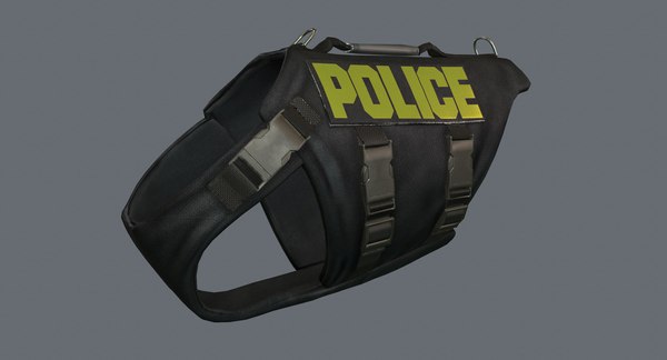 3d police dog body armor model