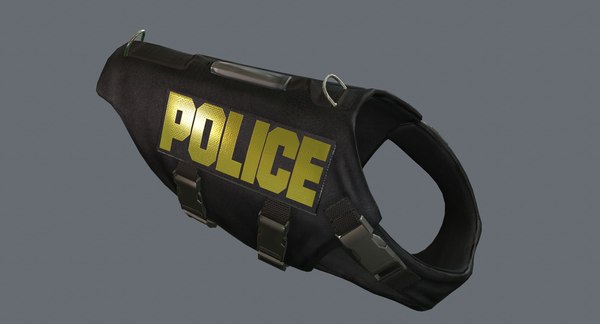 3d police dog body armor model