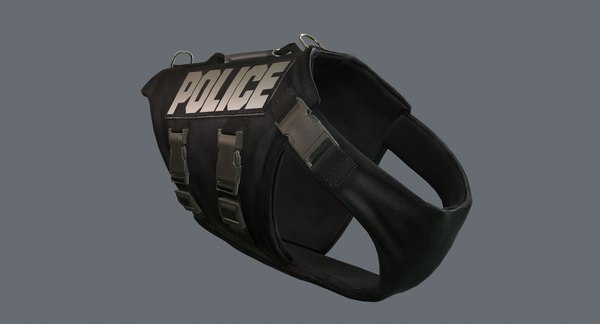 3d police dog body armor model