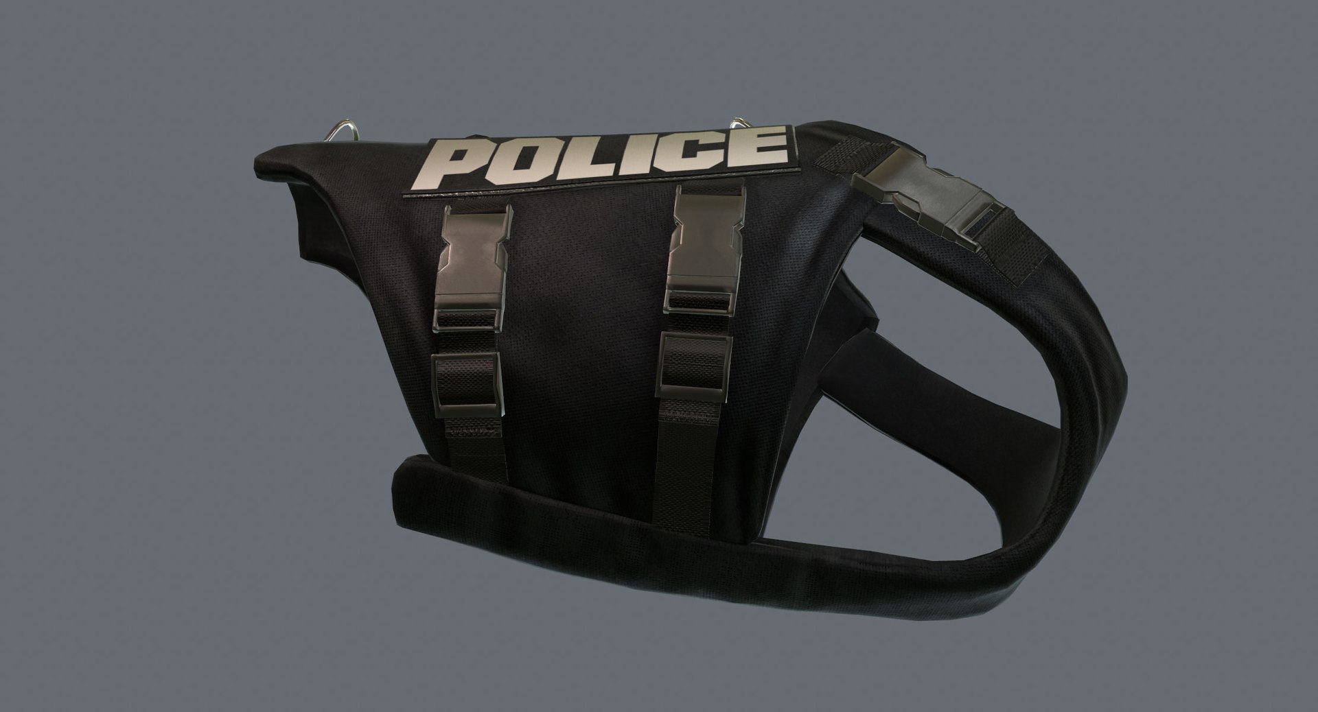 3d police dog body armor model