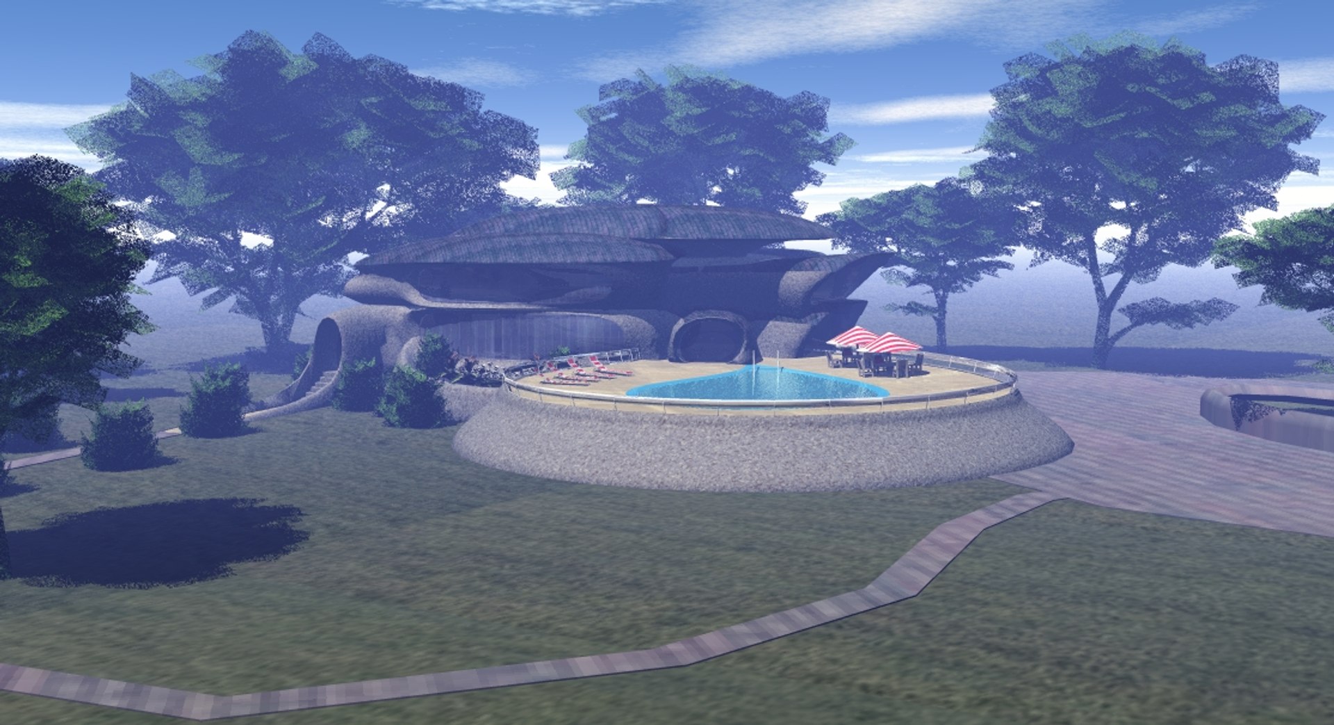 3d Model Of Futuristic House