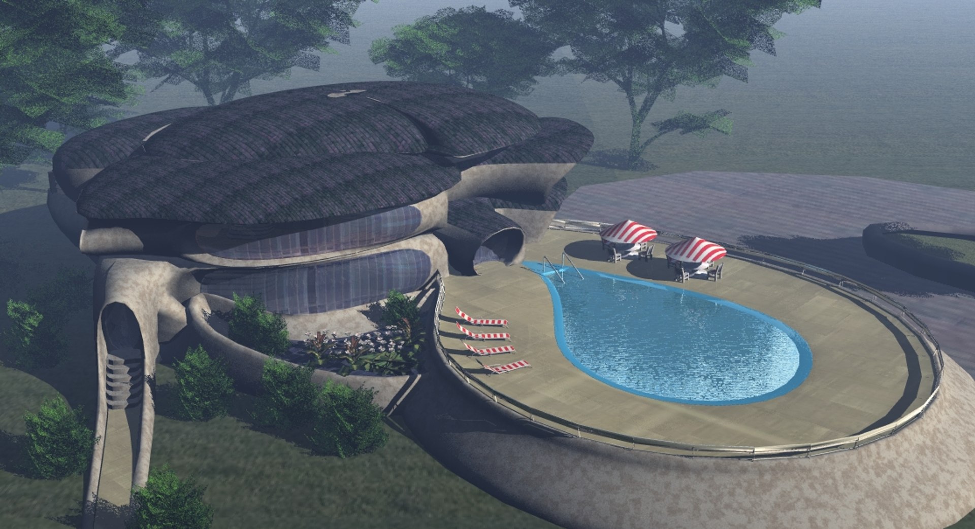 3d Model Of Futuristic House