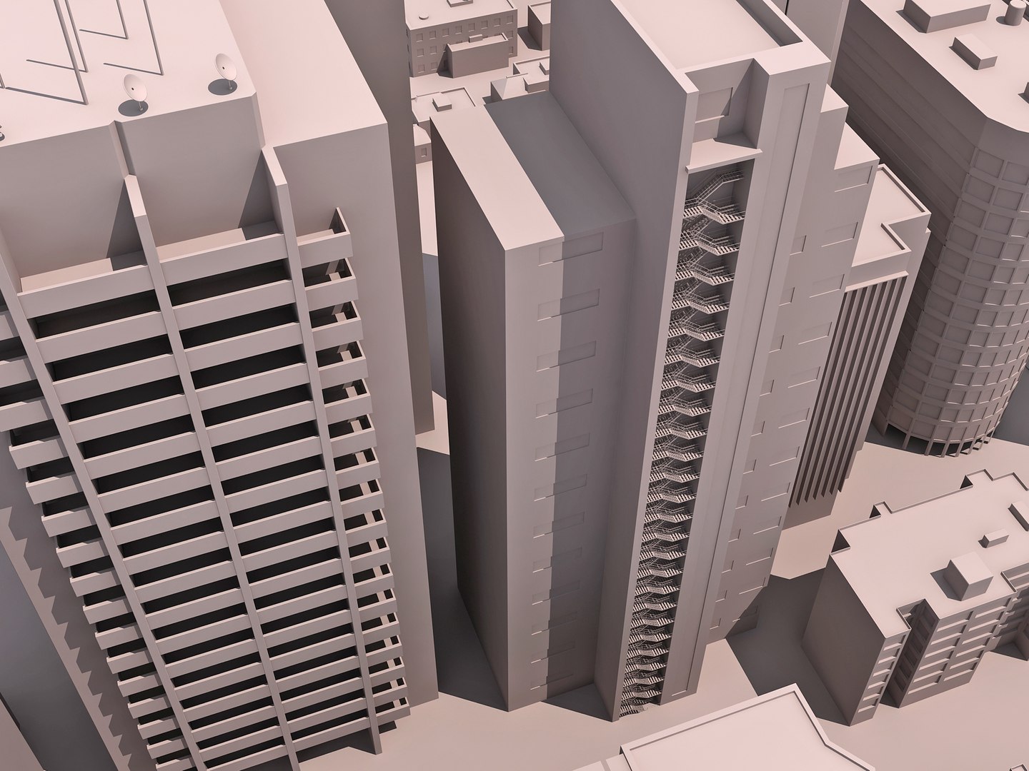 Town Build City Street 3d 3ds