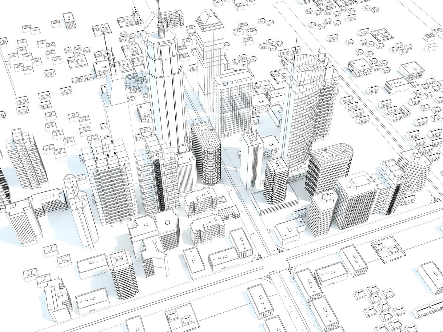 Town Build City Street 3d 3ds