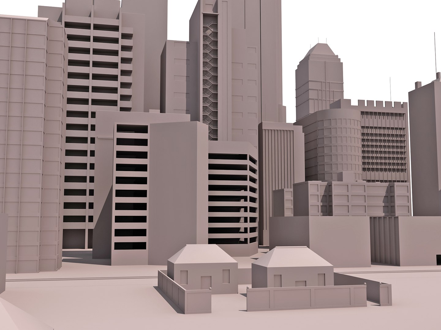 Town Build City Street 3d 3ds