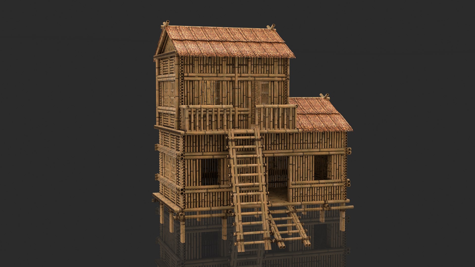 3D Bamboo House 5 - Jungle Hut - TurboSquid 2342716