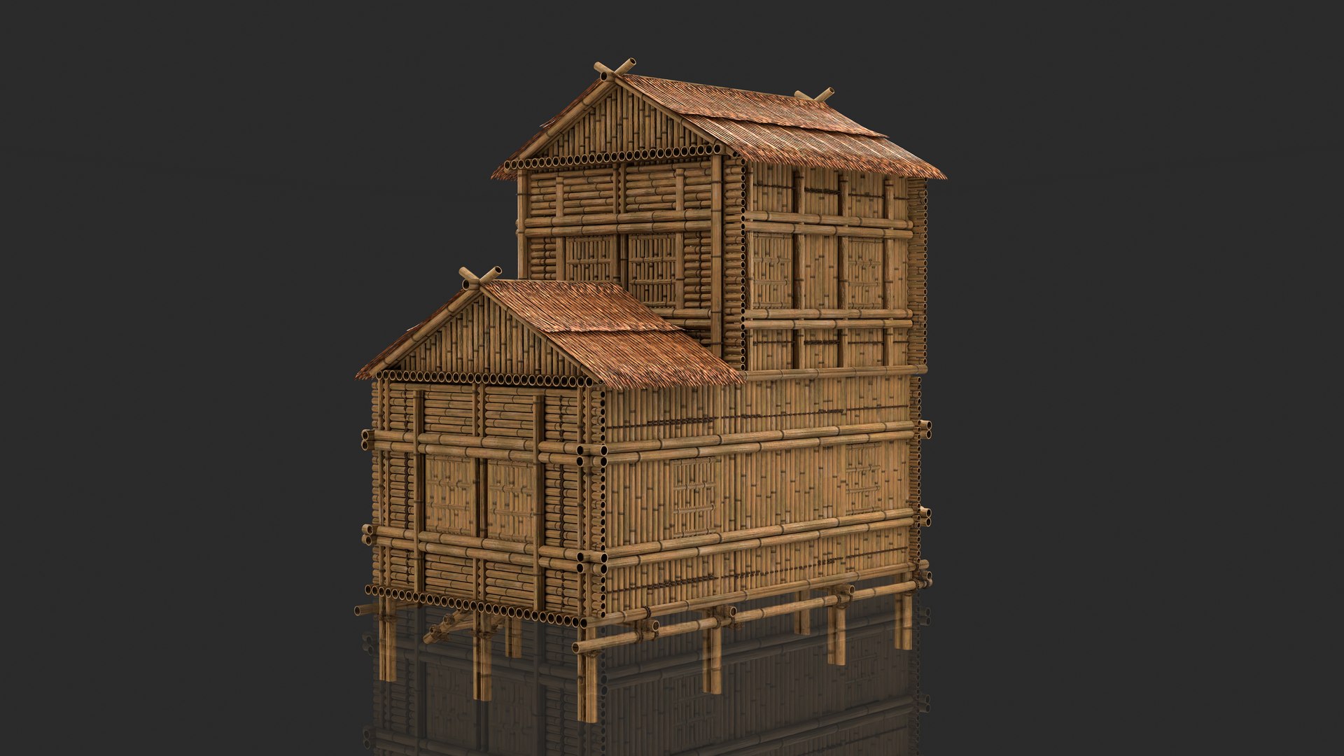 3D Bamboo House 5 - Jungle Hut - TurboSquid 2342716