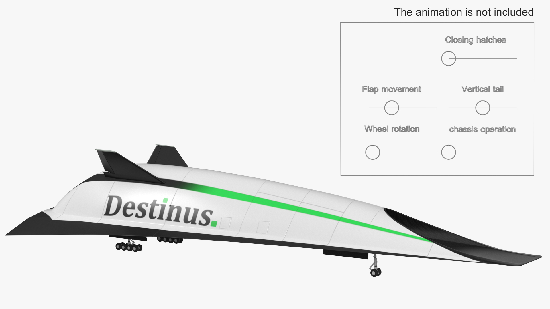Hypersonic Plane Destinus S New Rigged 3D Model - TurboSquid 2325600