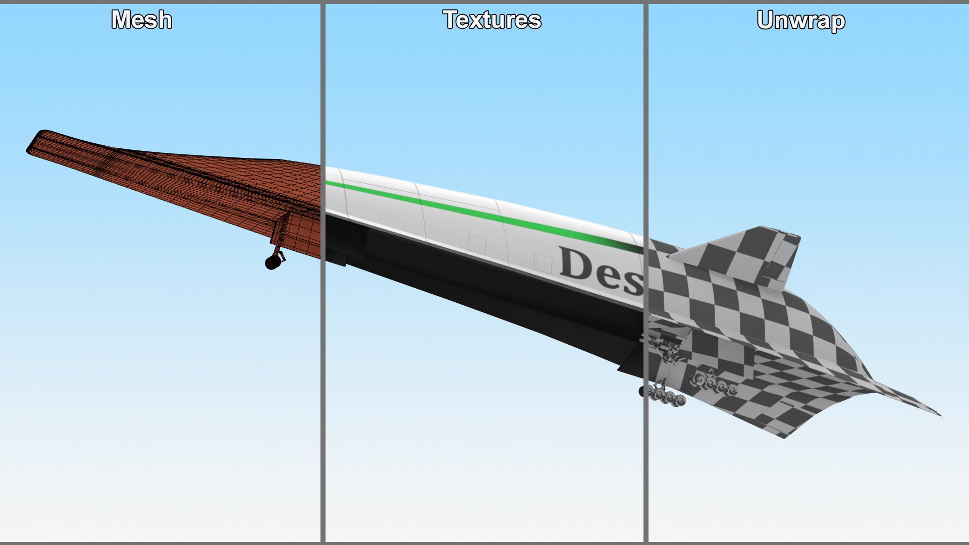 Hypersonic Plane Destinus S New Rigged 3D Model - TurboSquid 2325600