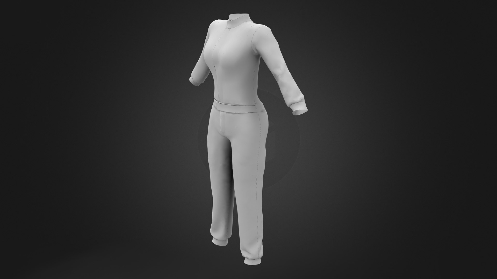 3D Female Racer Outfit - TurboSquid 1905404