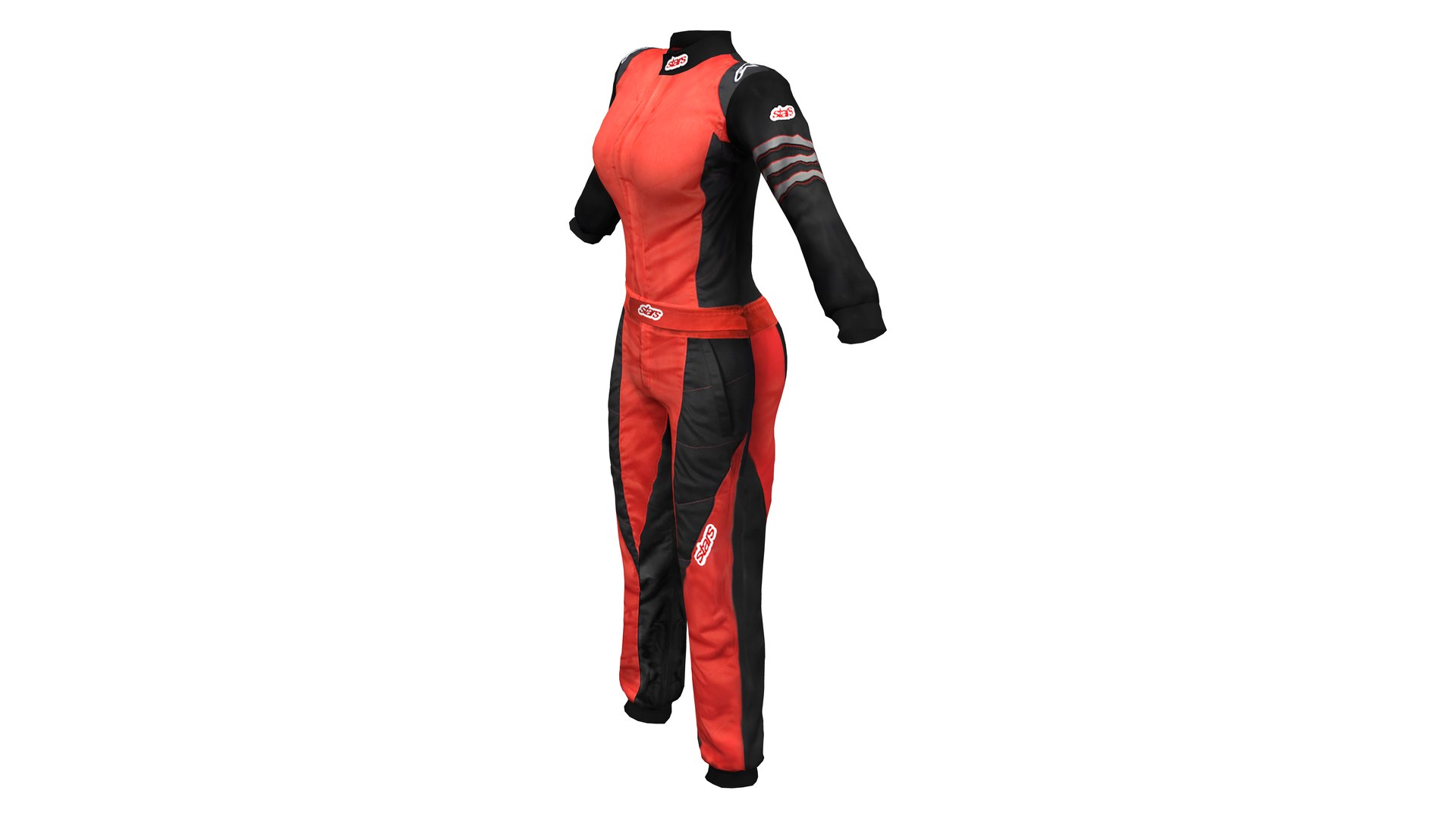 3D Female Racer Outfit - TurboSquid 1905404