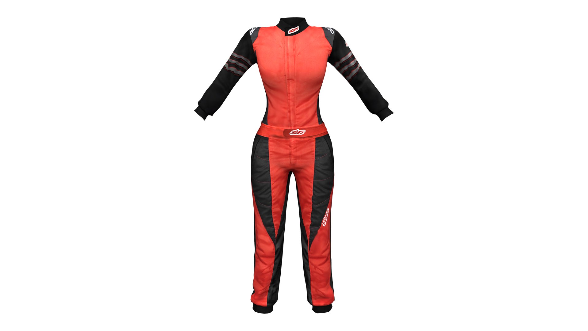 3D Female Racer Outfit - TurboSquid 1905404