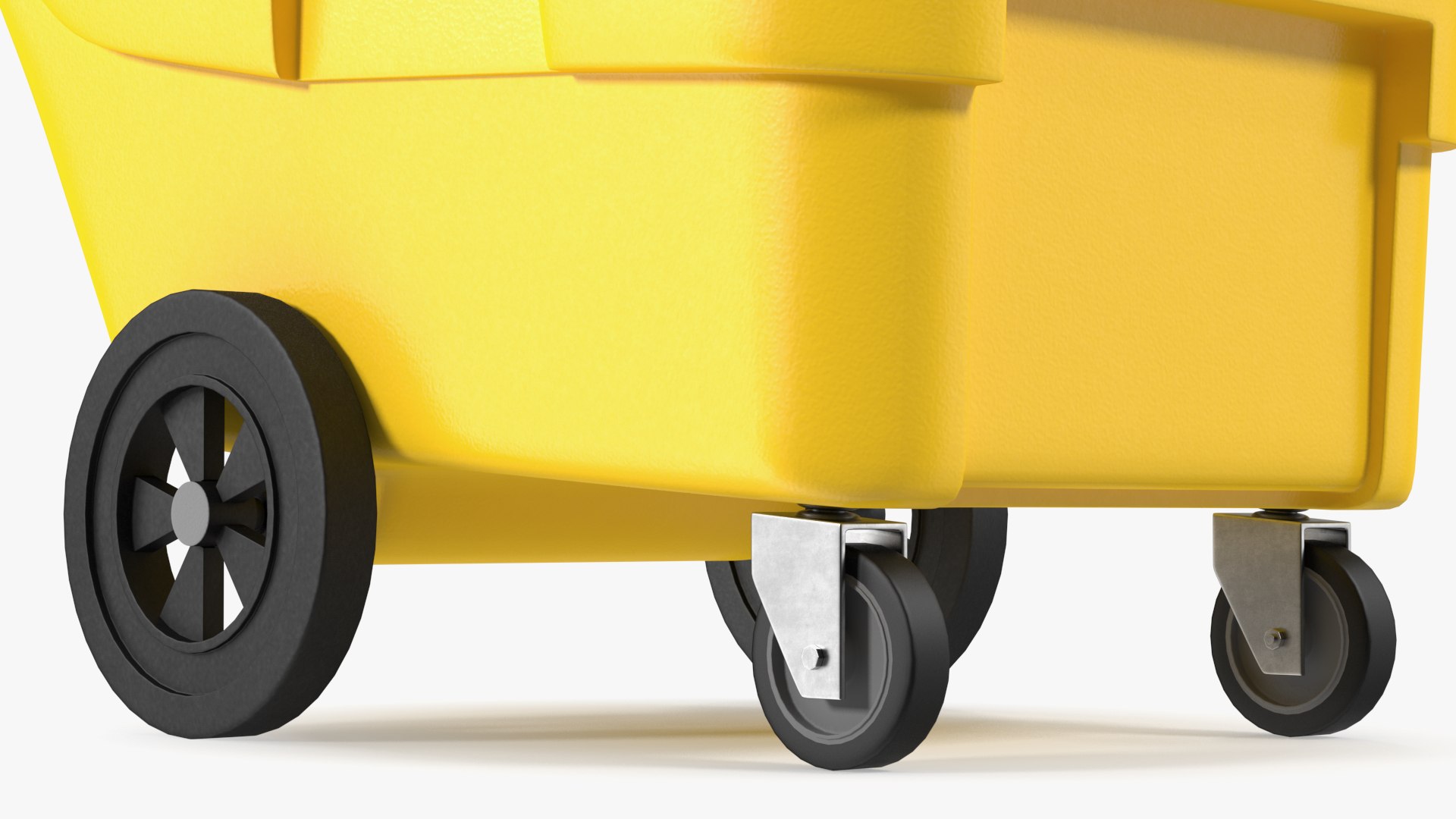 3D Industrial Yellow Trash Cart - TurboSquid 2144104
