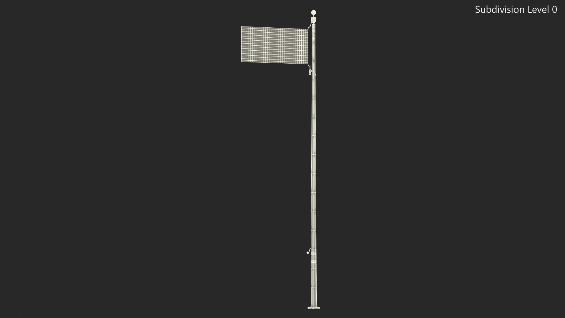 Flagpole White Powder With USA Flag 3D Model - TurboSquid 1902509