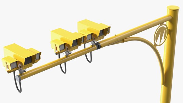 3D model Average Speed Cameras Mounted on Pole - TurboSquid 1773077