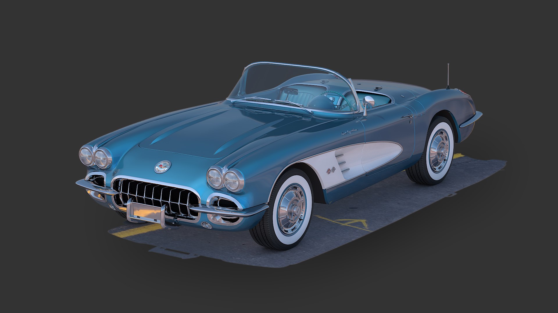 3D Chevrolet Corvette C1 - TurboSquid 2304010