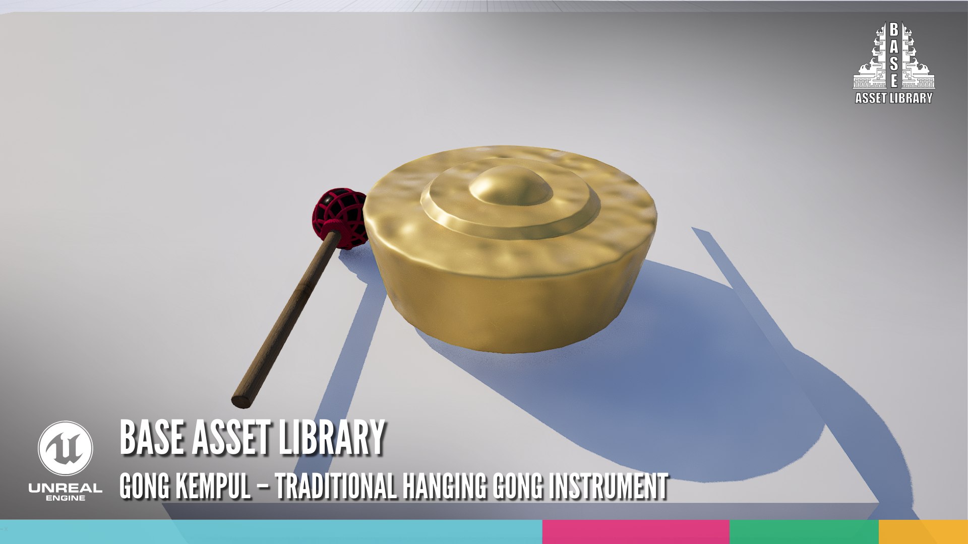 3D Traditional Hanging Gong Instrument - TurboSquid 2400514