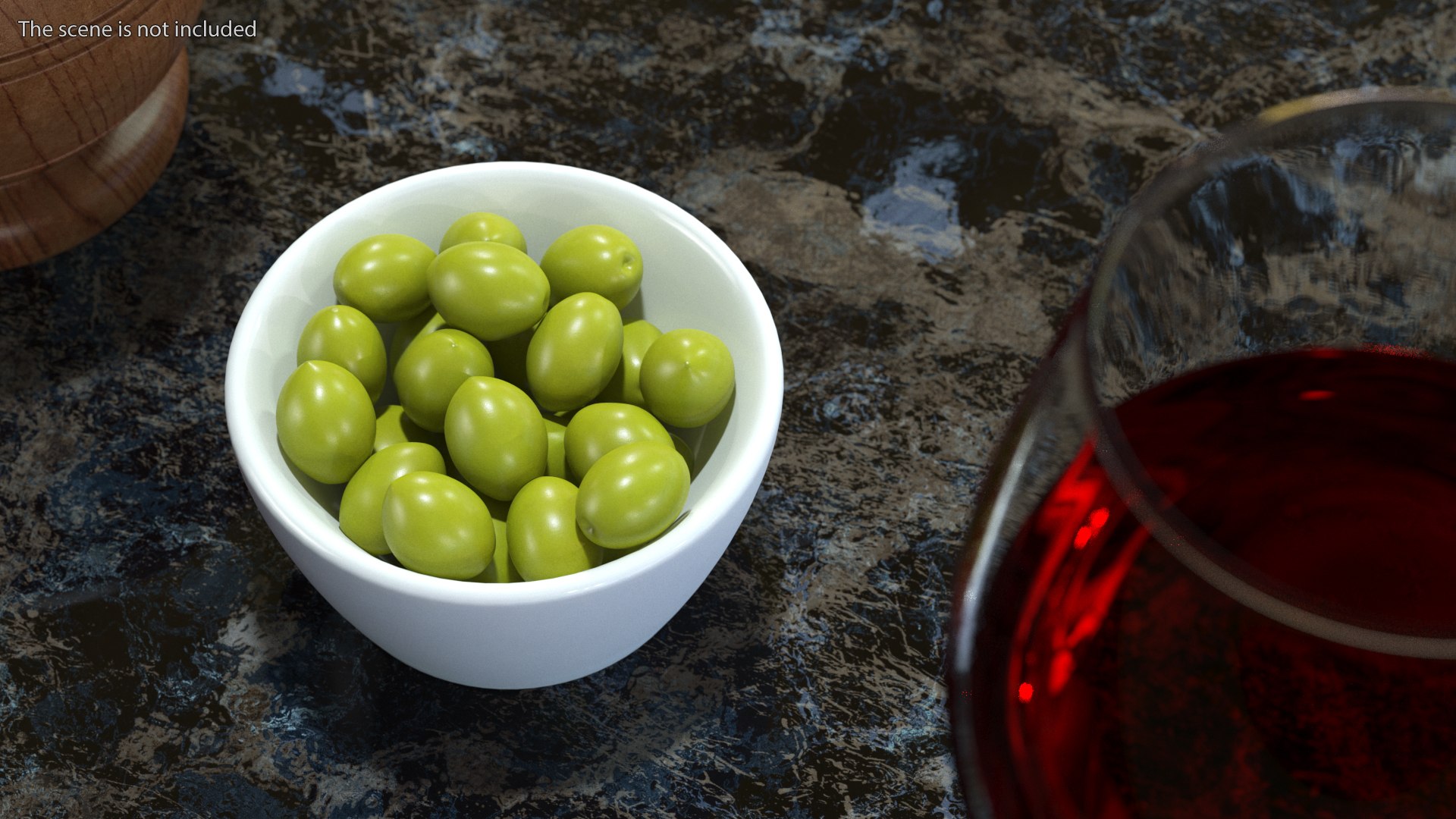 3D Fresh Green Olives With Olive Tree Branch Collection - TurboSquid ...