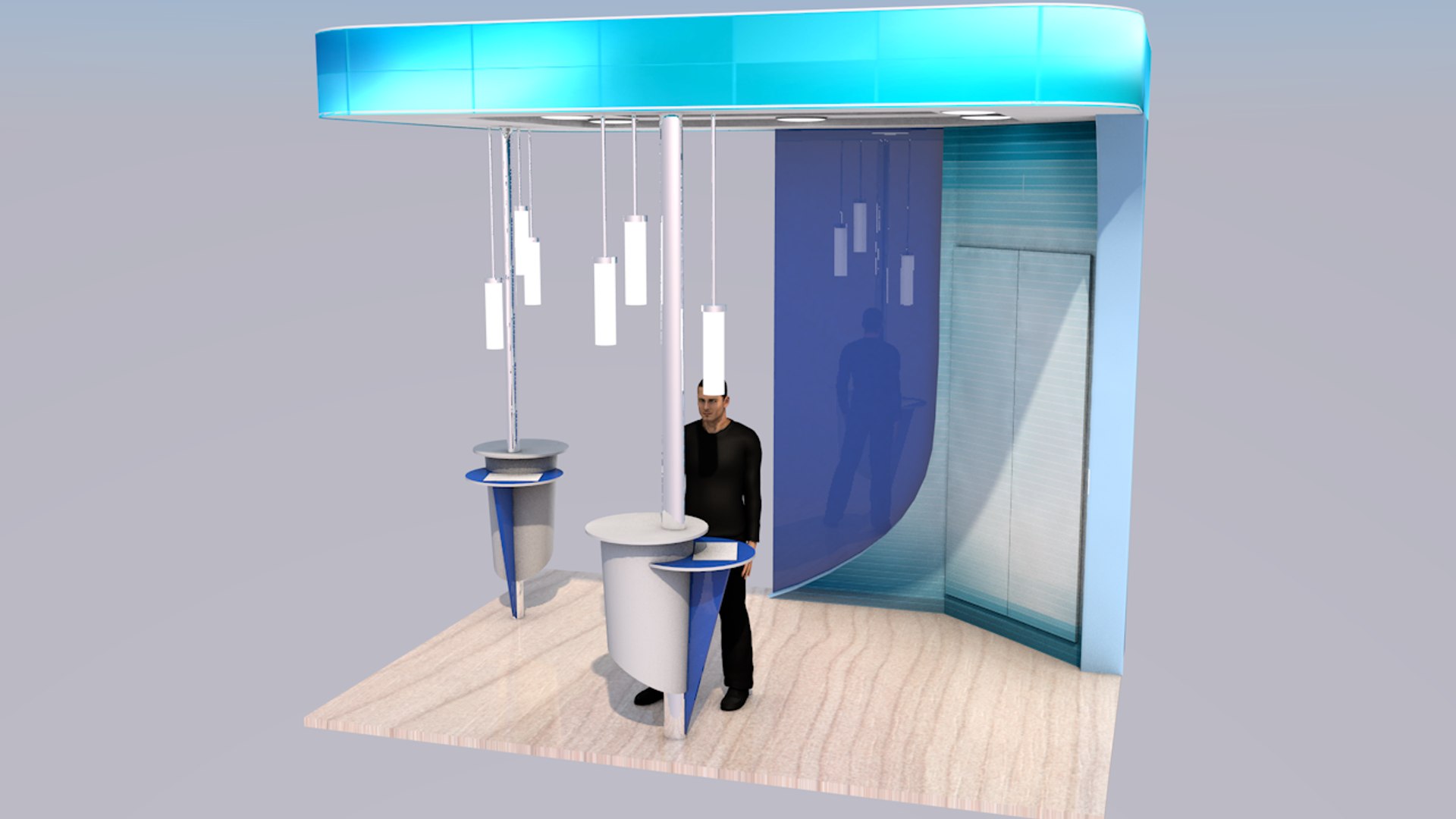 3D Expo Rectangular Stand Complete Model - TurboSquid 1323607