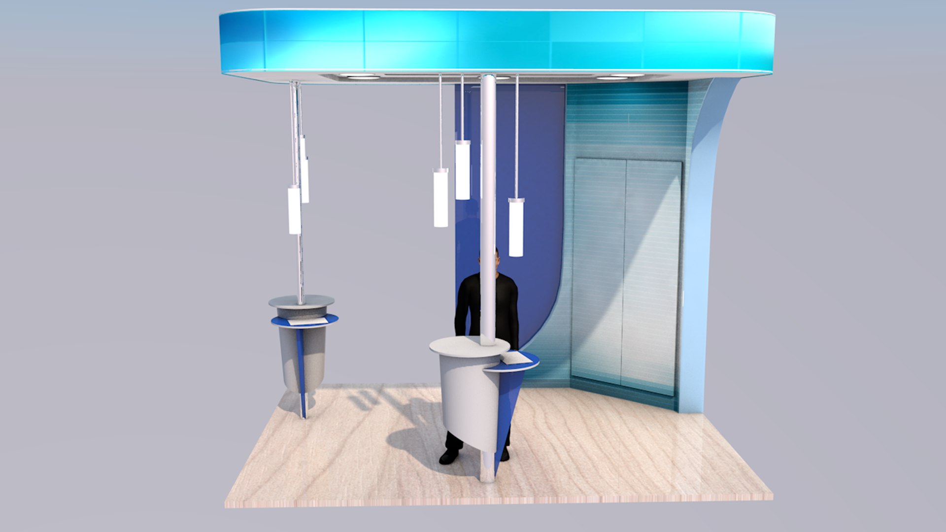 3D Expo Rectangular Stand Complete Model - TurboSquid 1323607