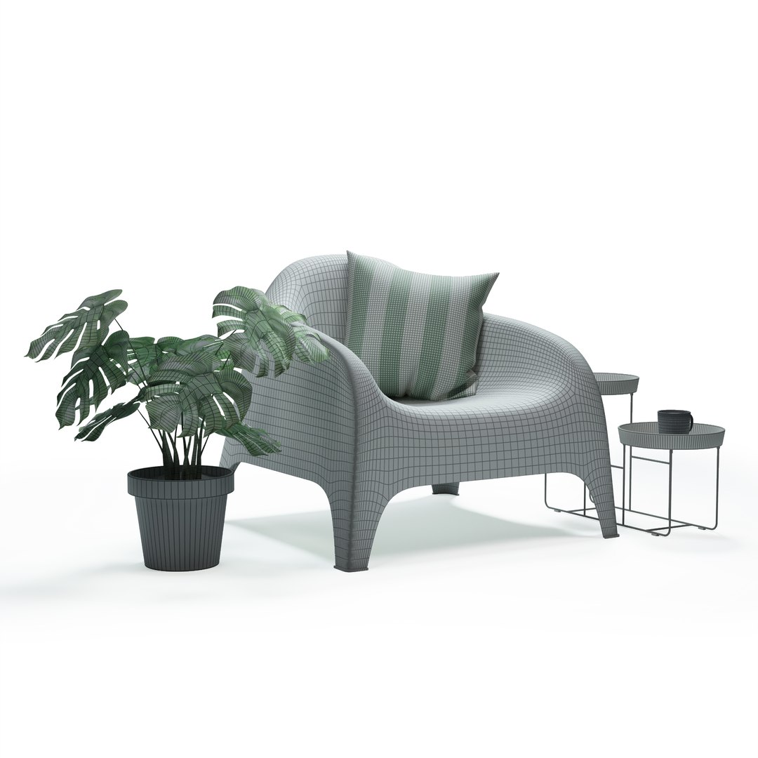 IKEA Set With SKARPO Garden Armchair FEJKA VITLOK And DINERA Model ...
