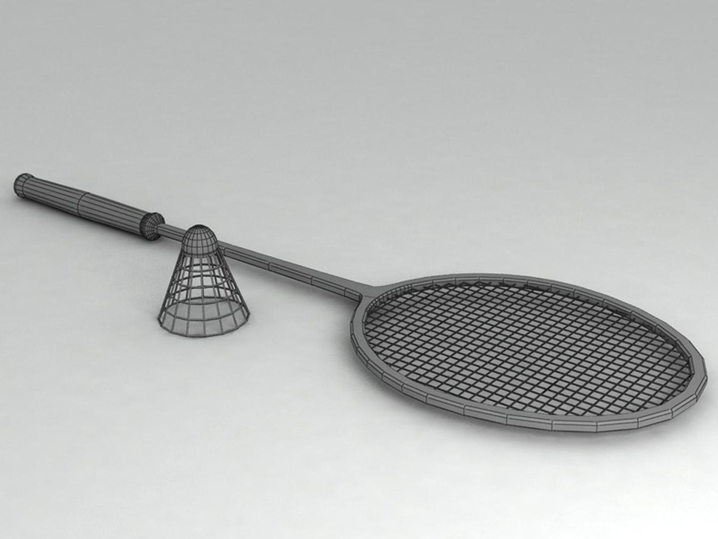 Badminton Racket 3d 3ds